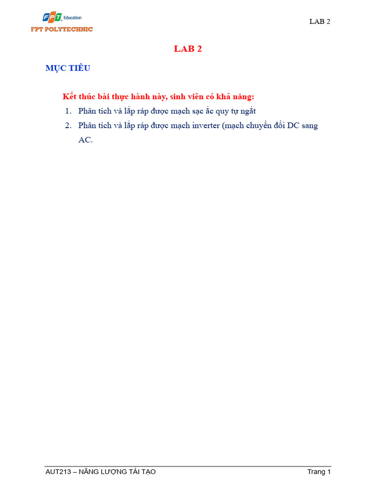AUT213 Lab2-Nhom2 | PDF
