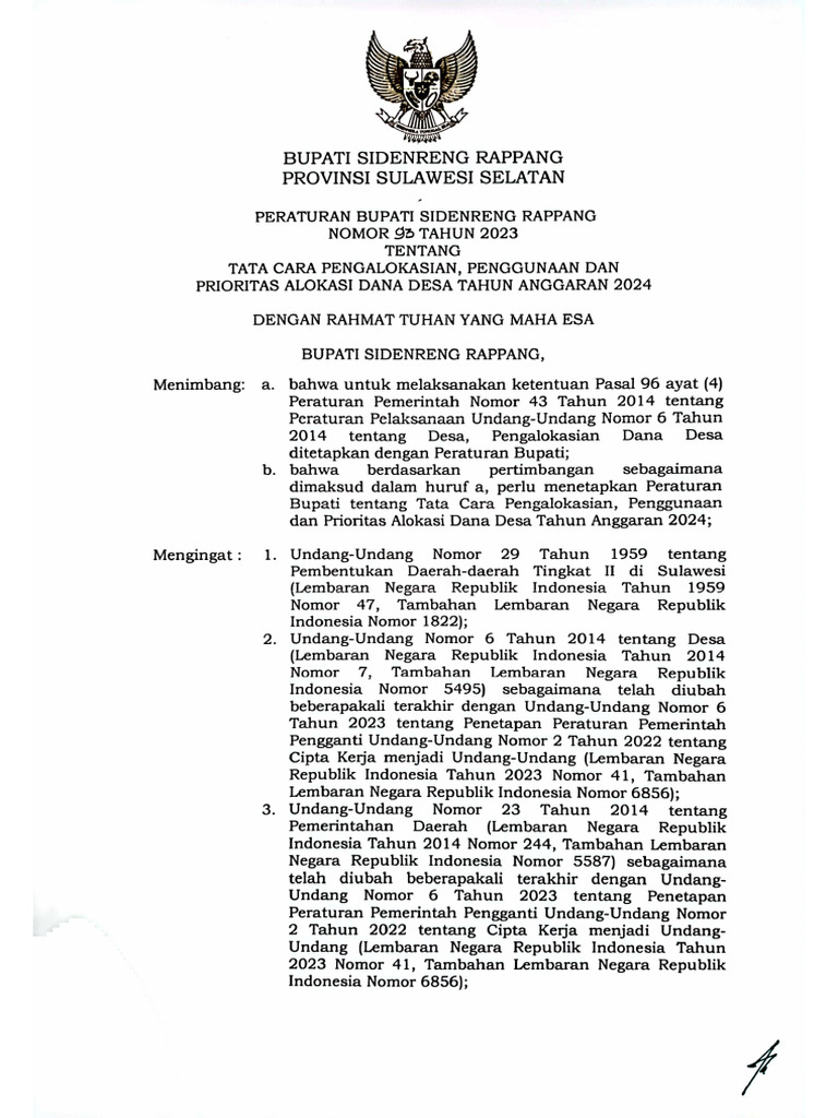 Perbup Add 2024 | PDF