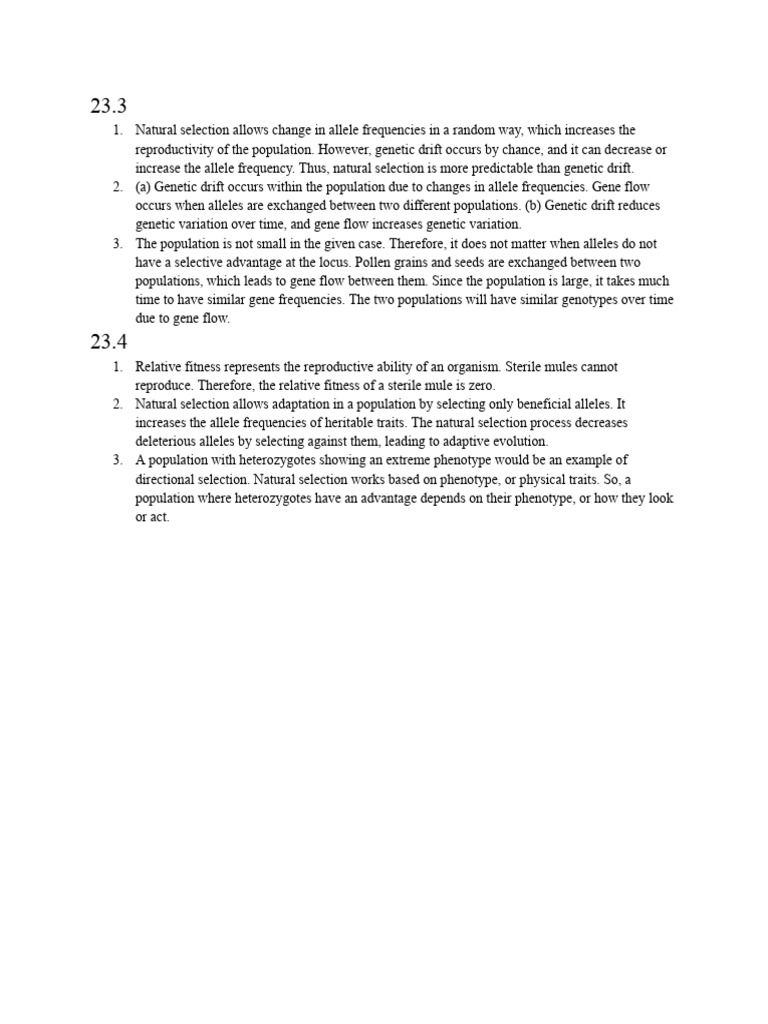 Relative Fitness of Sterile Mules | PDF