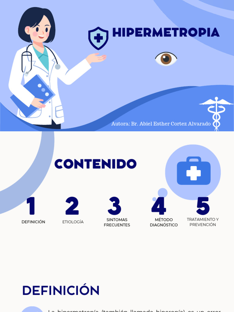 Presentación de Hipermetropía | PDF | Ojo humano | Visión