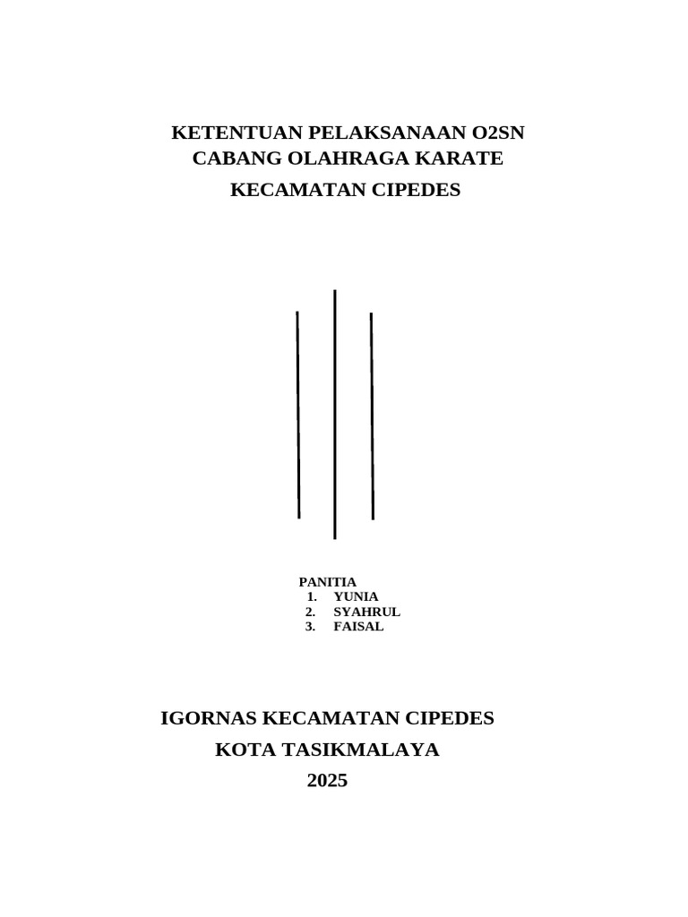 JUKNIS O2SN KARATE TK KEC CIPEDES | PDF