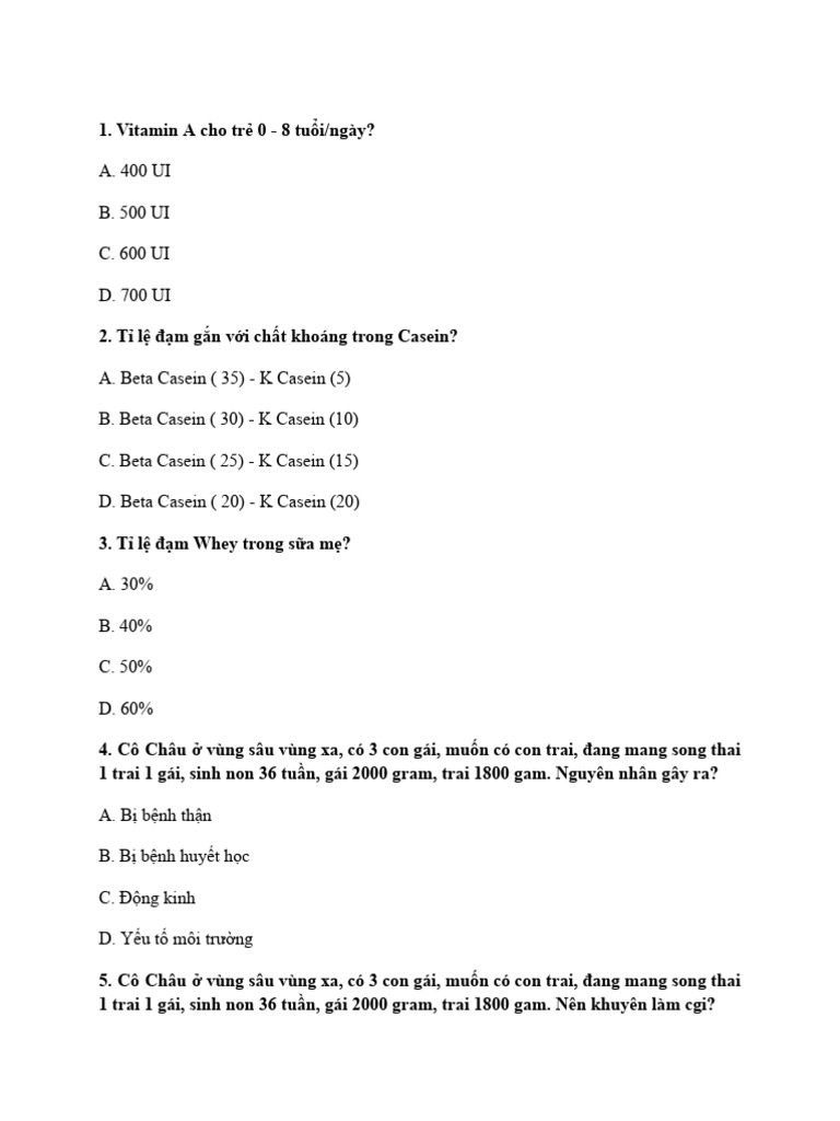 Nhi khoa RHM21 cuối kì | PDF