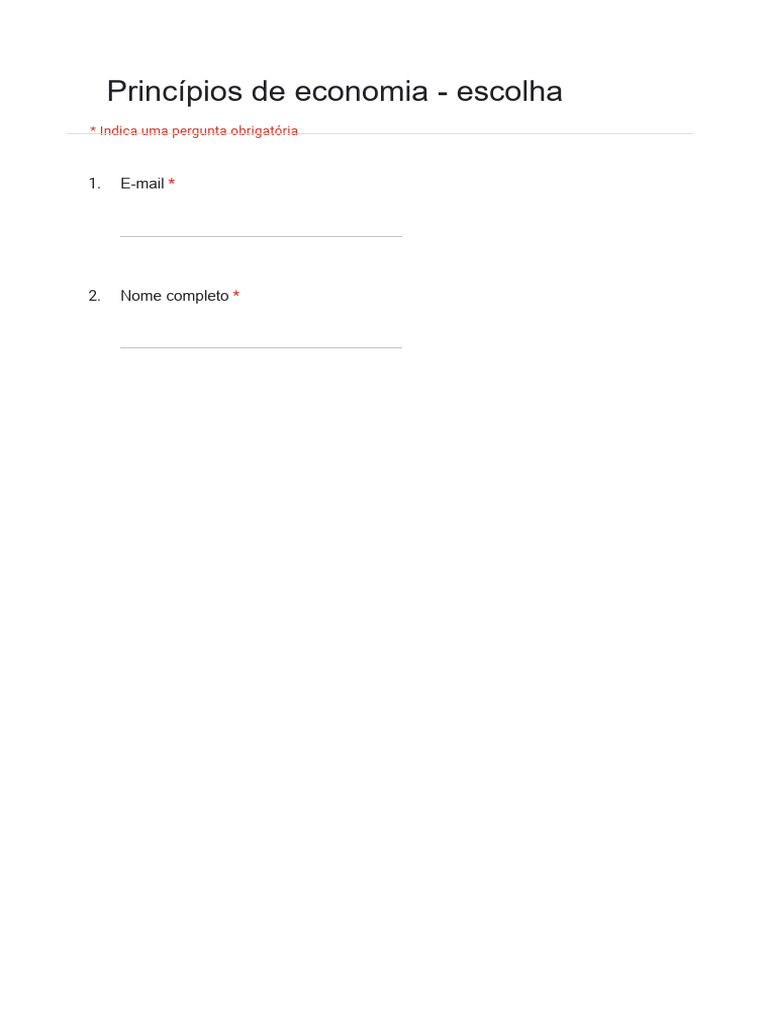 Atividade - Escolha - Formul Rios | PDF | Economia | Economias