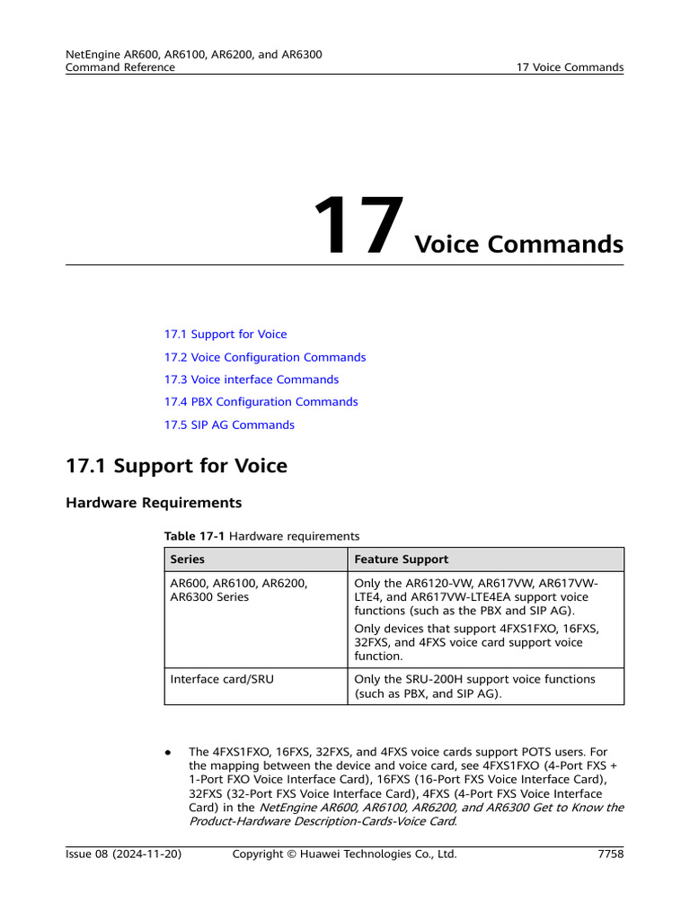 01-17 Voice Commands | PDF | Parameter (Computer Programming) | Port (Computer Networking)