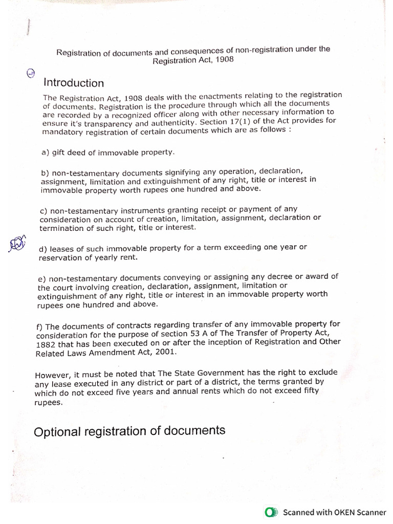 Registration Act | PDF