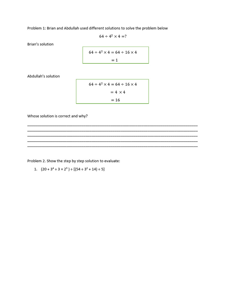 Summative Practice PEMDAS | PDF | Mathematics
