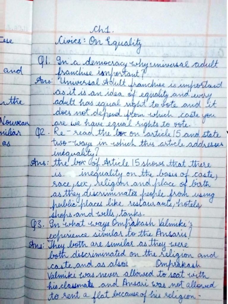 Civics Notebook Work | PDF