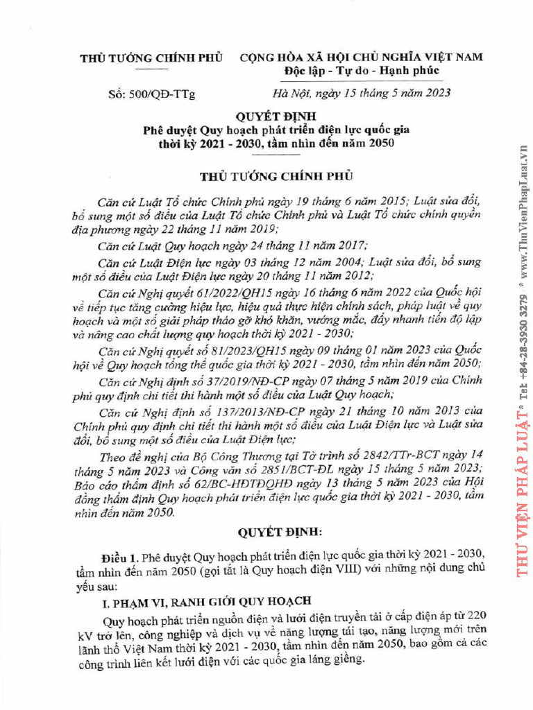 Quy Hoach Dien VIII | PDF