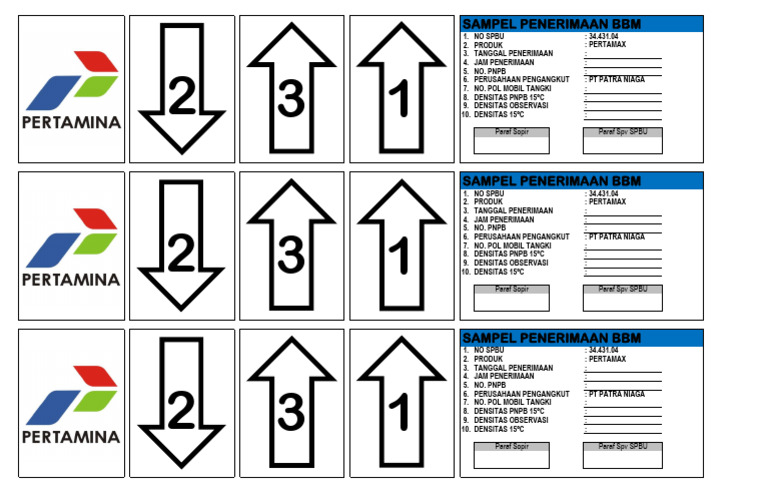 Sampel Penerimaan BBM 104 Pertamax | PDF
