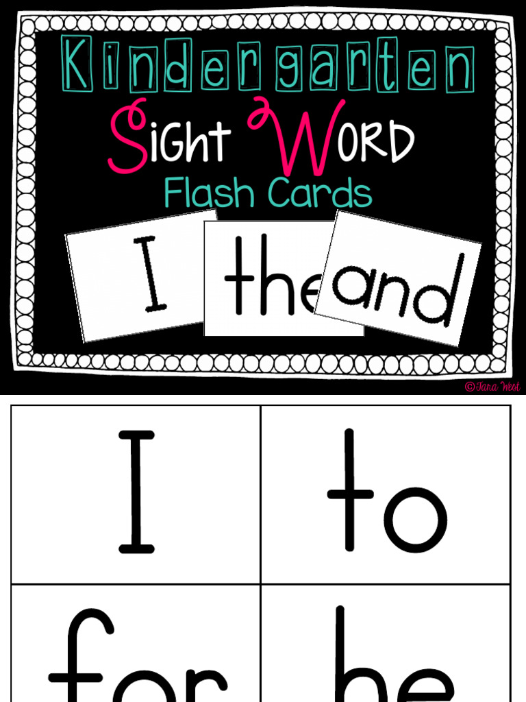 Sight Word Flash Cards | PDF