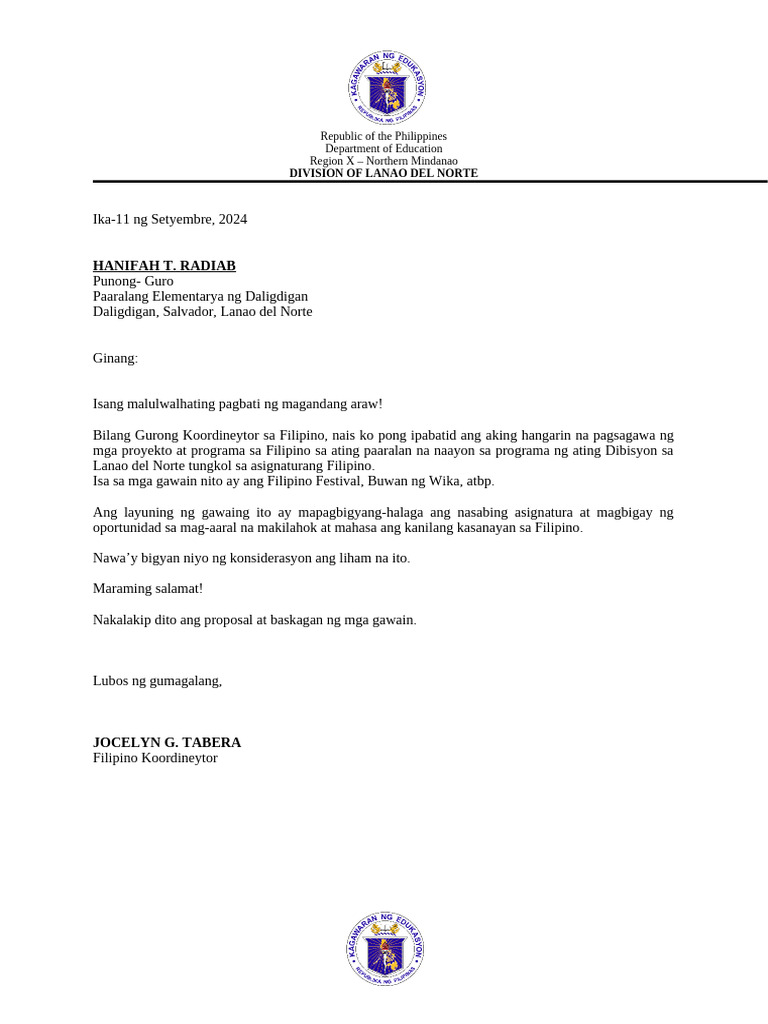 Filipino Proposal | PDF