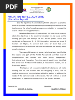 Accomplishment Report On Reading Intervention | PDF | Reading ...