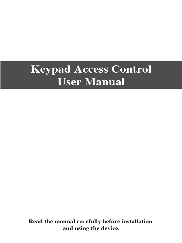 Elevator Lift - Keypad Manual | PDF