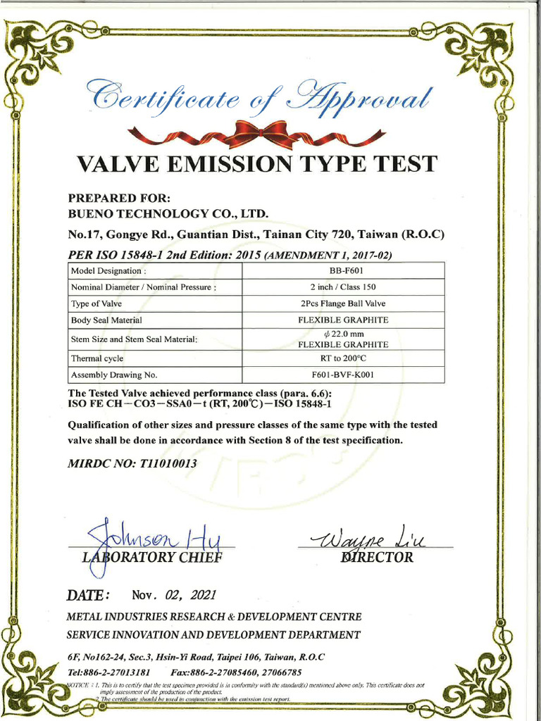 F601-Valve Test | PDF