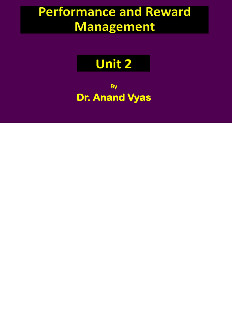 Performance and Reward Management Unit 2 | PDF | Performance Appraisal ...