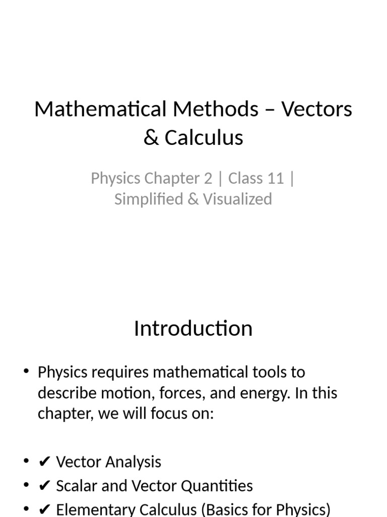 Class11 Mathematical Methods | PDF | Euclidean Vector | Derivative