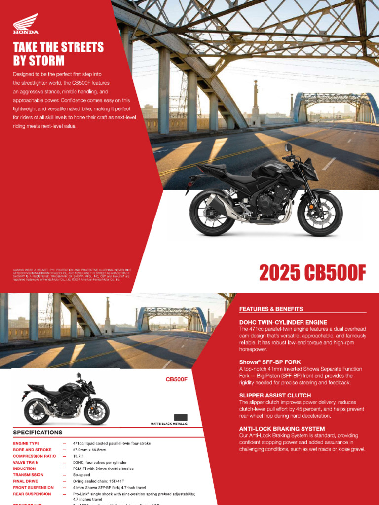 2025 CB500F Brochure | PDF