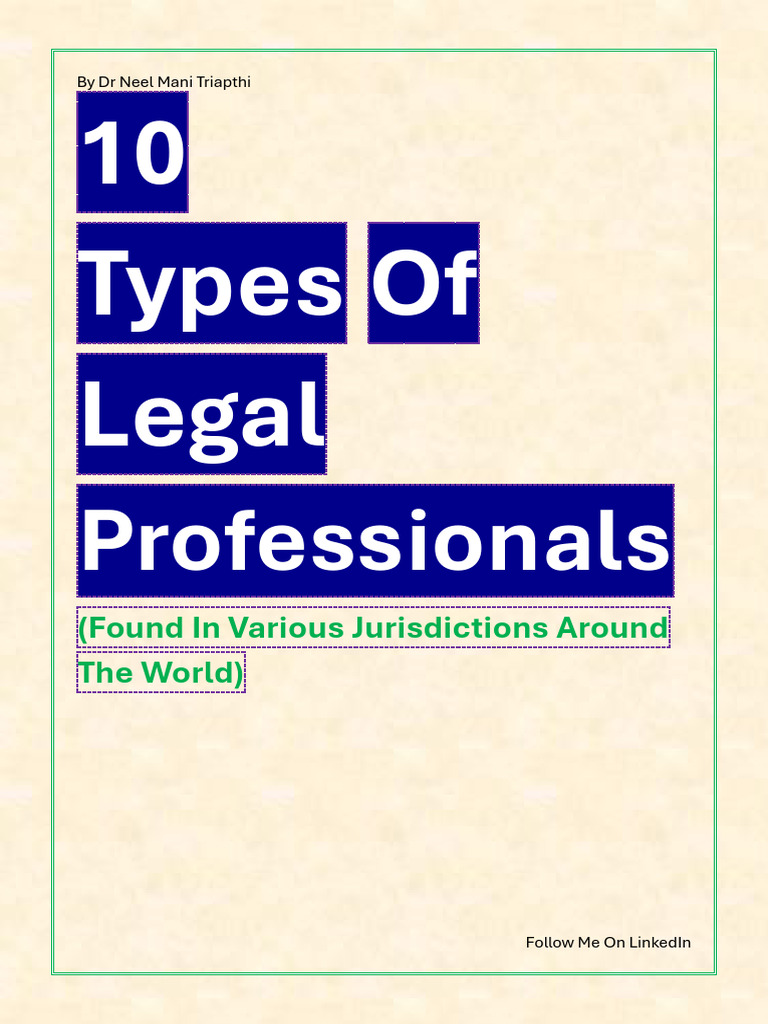 Types of Legal Professionals Worldwide | PDF | Barrister | Lawyer