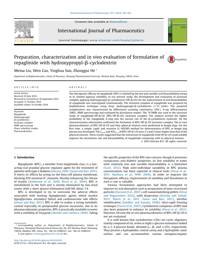 PH Dependent Drug With HPBCD | PDF | High Performance Liquid ...