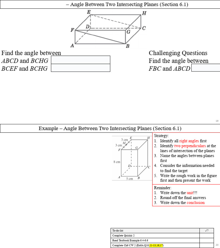 5A Ch6 Applications of Trigonometry in 3-Dimensional Problems-10 | PDF | Euclidean Plane ...