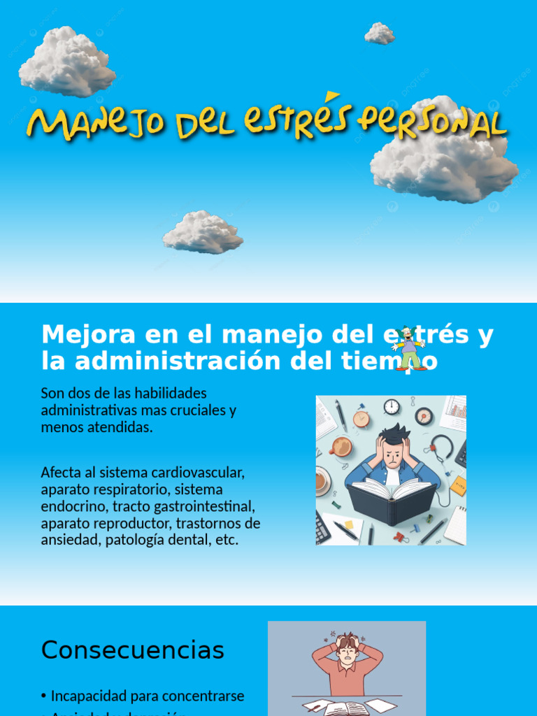 Manejo Del Estres Presentacion | PDF | Estrés (biología) | Ansiedad
