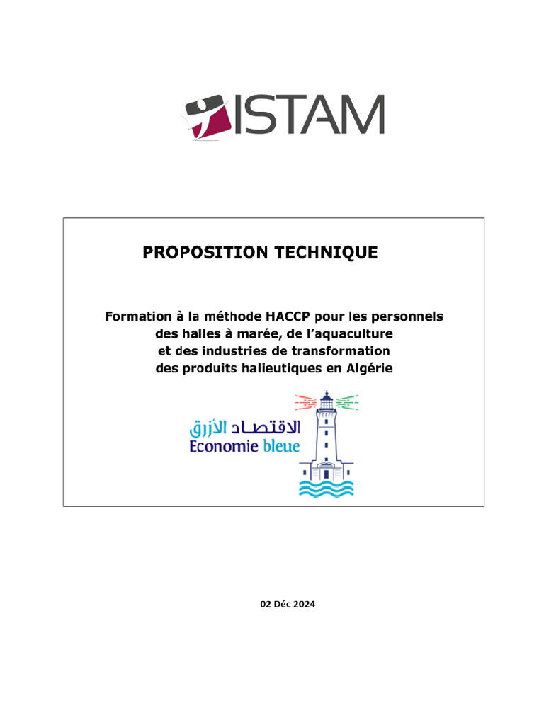Proposition Technique Économie Bleue 241202 - Proposition Technique E-Conomie Bleue 241202 (1 ...