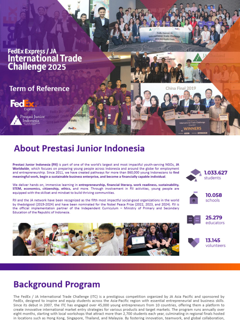 Term of Reference - FedEx JA International Trade Challenge 2025 - School | PDF ...