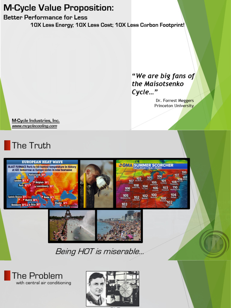 M-Cycle: Revolutionary Cooling Solution | PDF | Air Conditioning