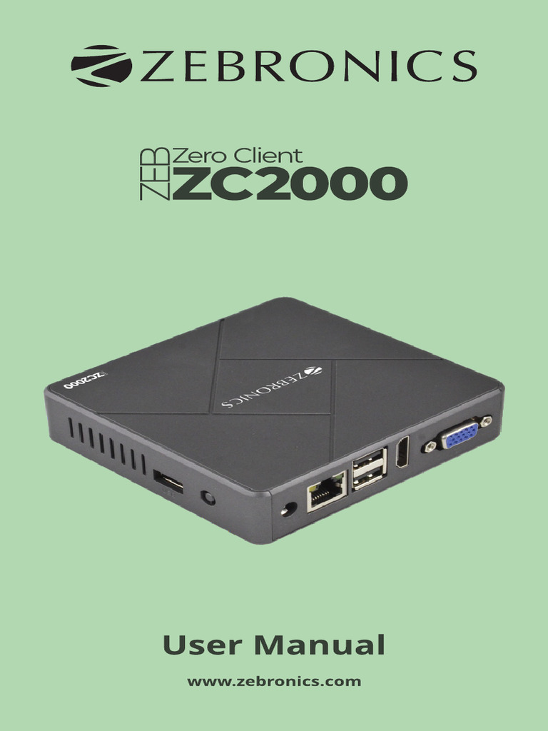Zeb Zc2000 Um | PDF