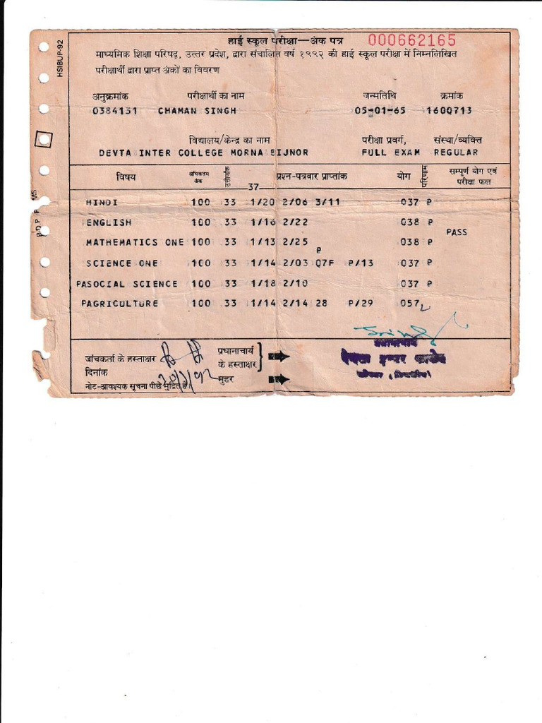 Marksheet | PDF