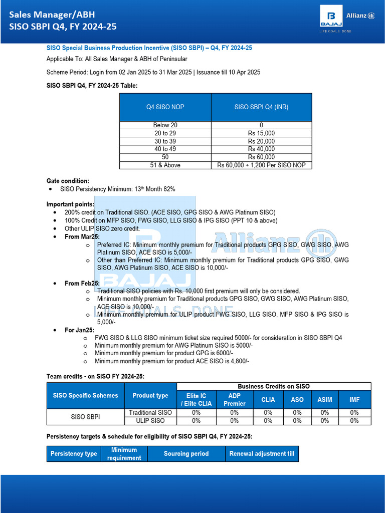 SISO SBPI Q4 FY 2024-25 - Sales Manager Updated Mar25 | PDF | Economies ...