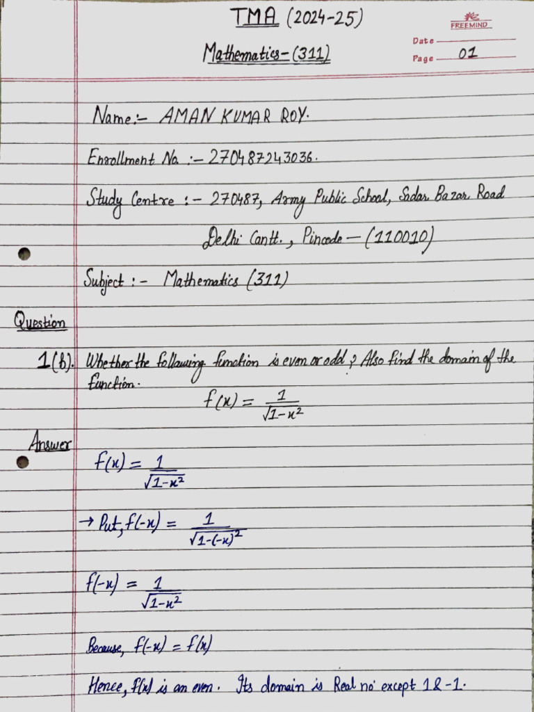 Maths Full Nios TMA | PDF