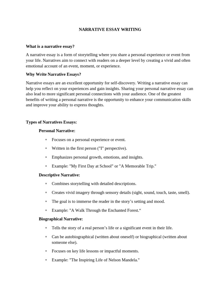 Notes On Narrative Writing | PDF | Narrative | Essays