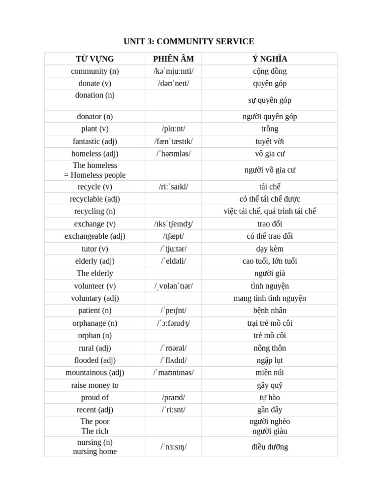 Unit 3 Community Service | PDF