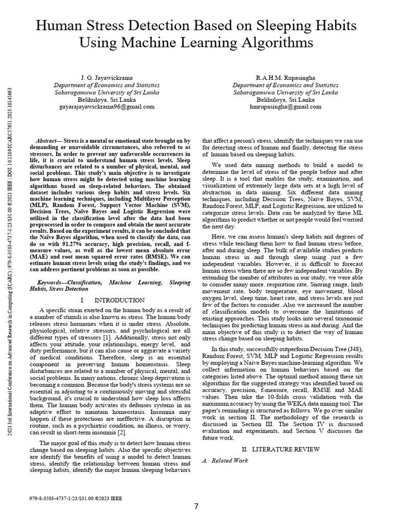 Human_Stress_Detection_Based_on_Sleeping_Habits_Using_Machine_Learning_Algorithms (1) | PDF ...