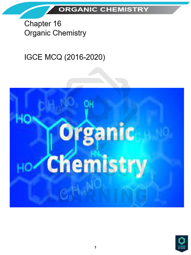 Organic Chemistry MCQs: Structures & Reactions | PDF | Ethanol ...