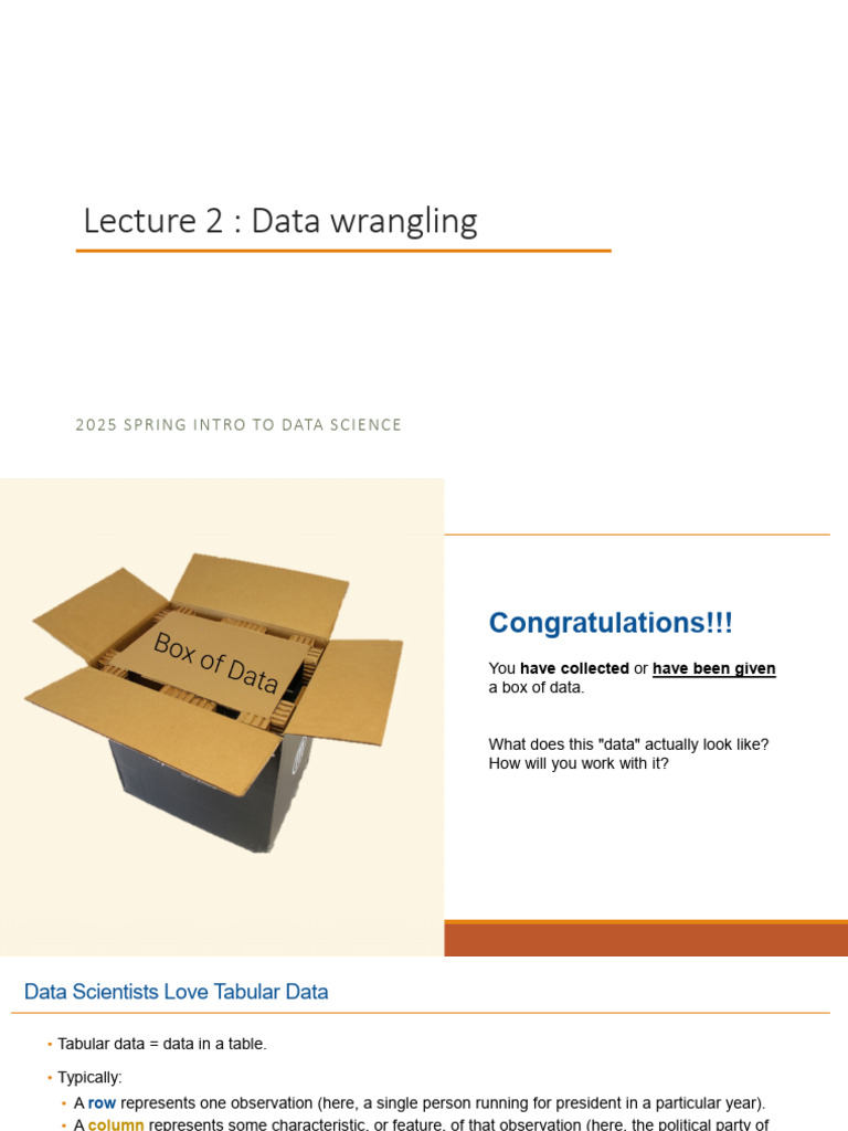 Lecture 2 - Data Wrangling - Update | PDF | Boolean Data Type | Data