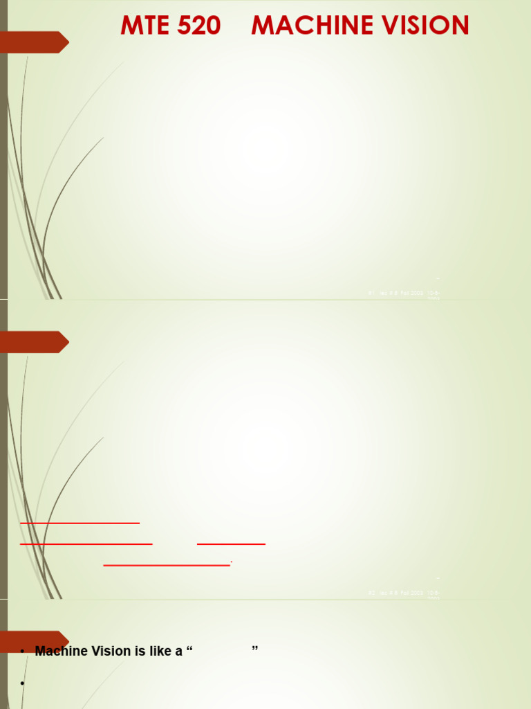 Introduction To Machine Vision | PDF | Computer Vision | Camera
