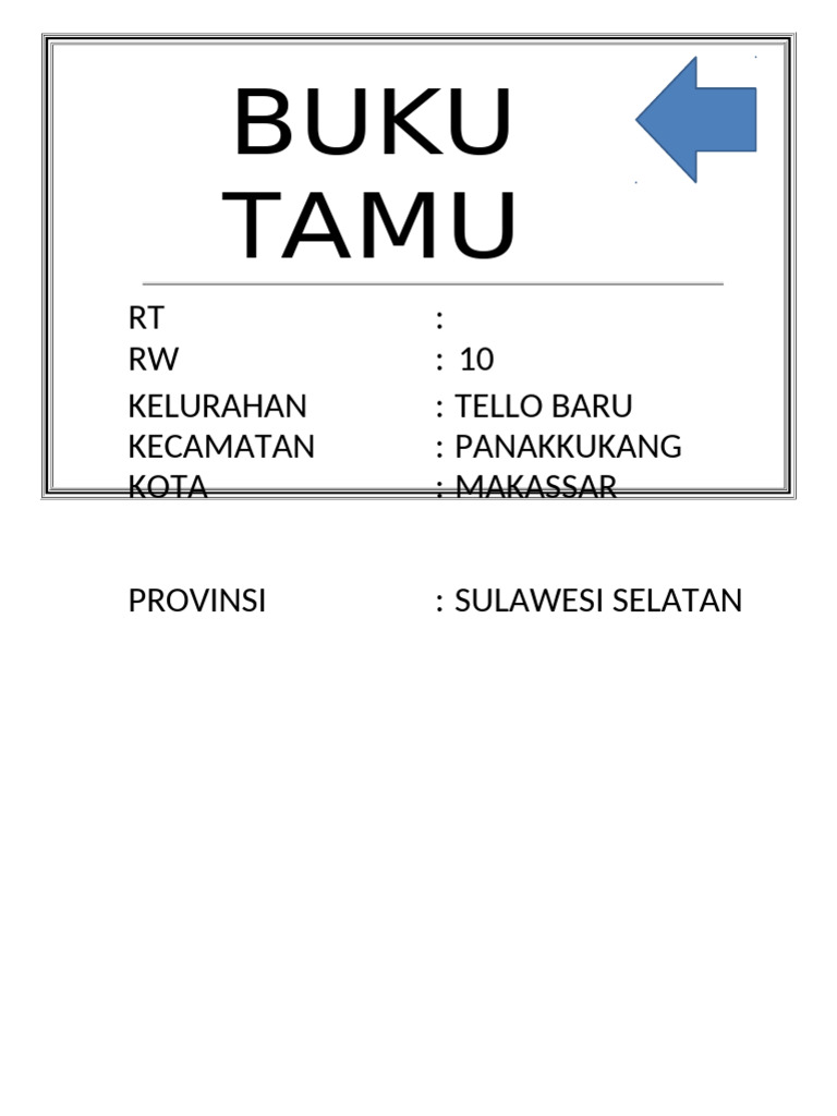 Form Buku Adm RT | PDF