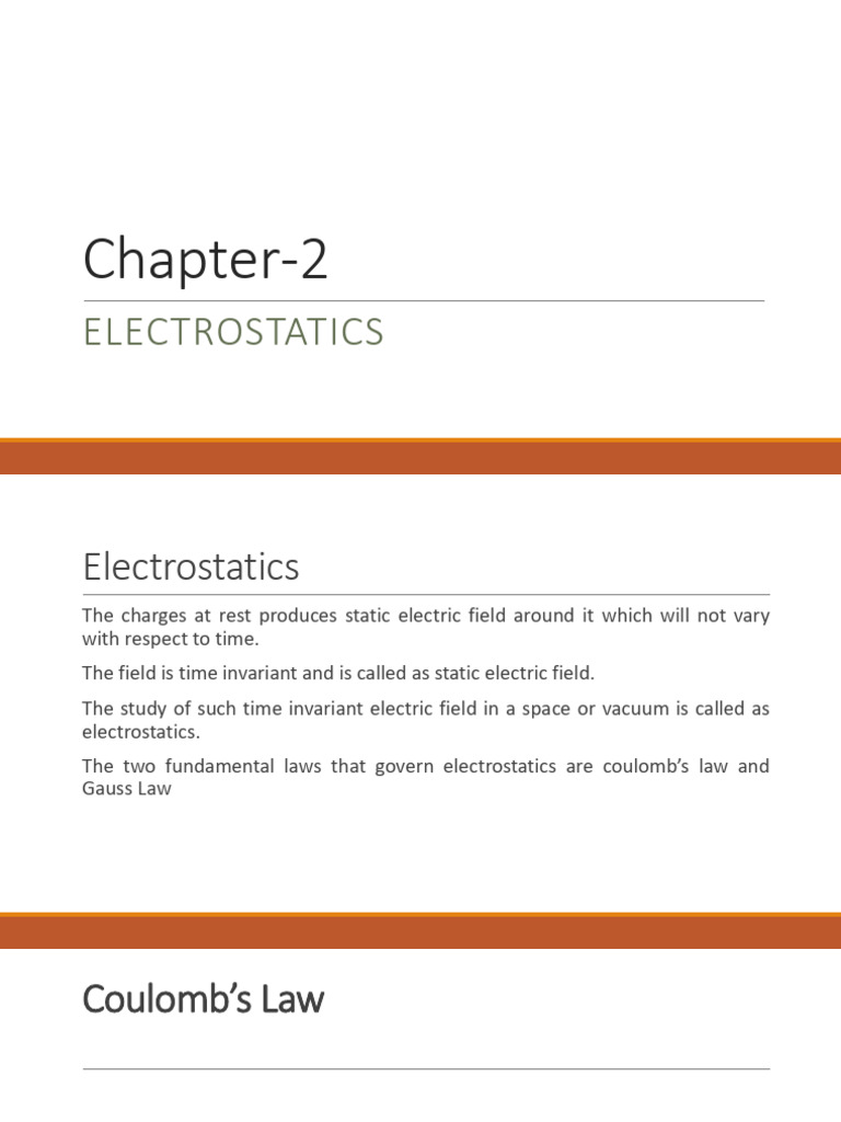 Understanding Electrostatics and Coulomb's Law | PDF | Electric Field ...