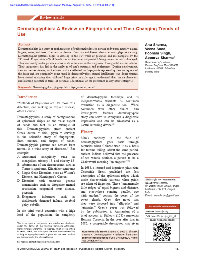Introduction about fingerprint | PDF | Fingerprint