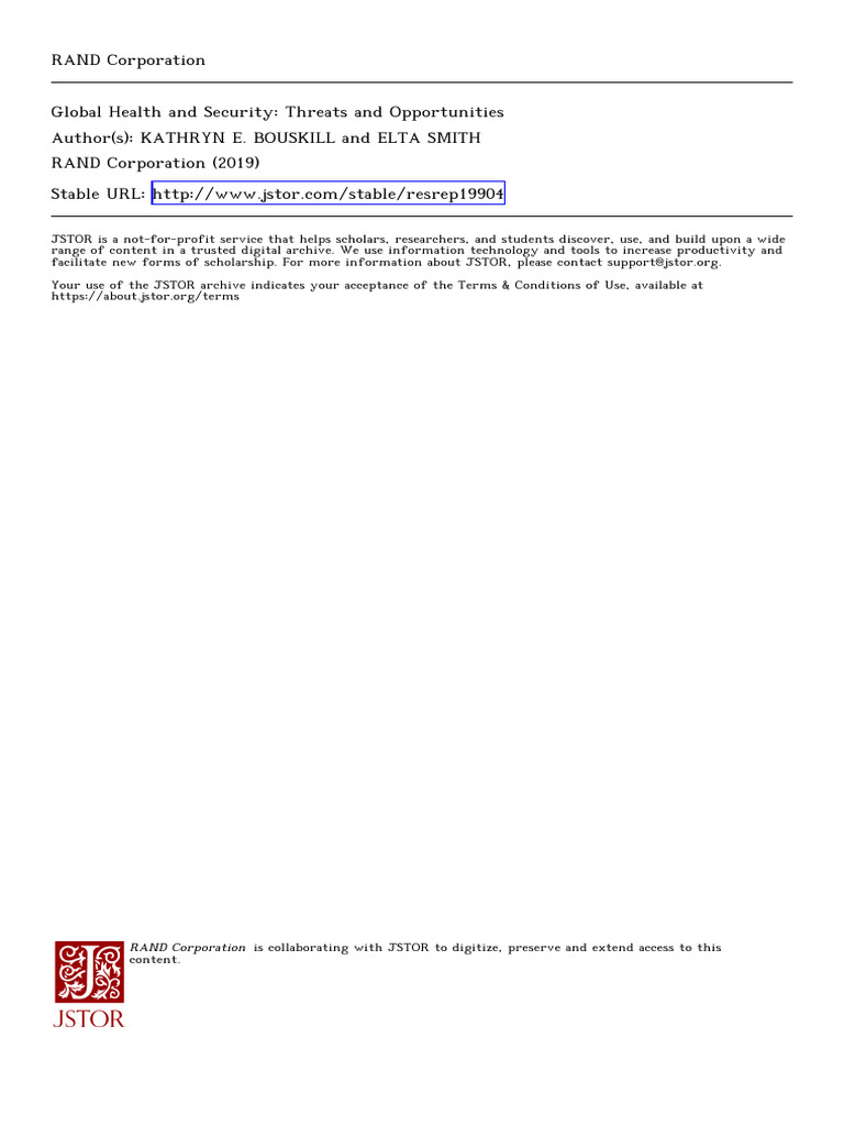 BOUSKILL-GlobalHealthSecurity-2019 | PDF | Public Health | Global Health