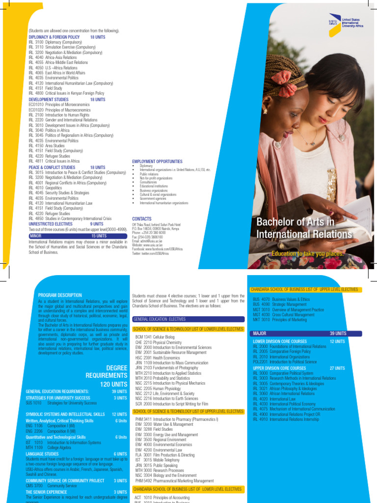 Bachelor of Arts in International Relations | PDF | Diplomacy
