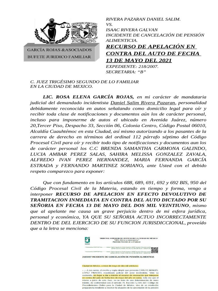 2da APELACION DANIEL SALIM | PDF | Debido al proceso | Jurisdicción