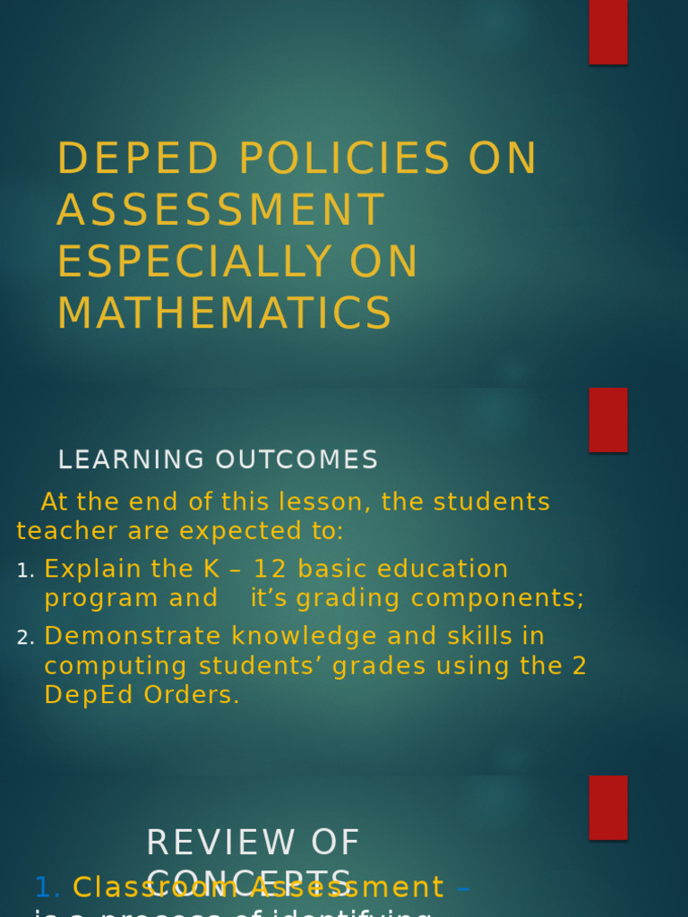 DepEd Grading System Overview | PDF | Educational Assessment | Learning