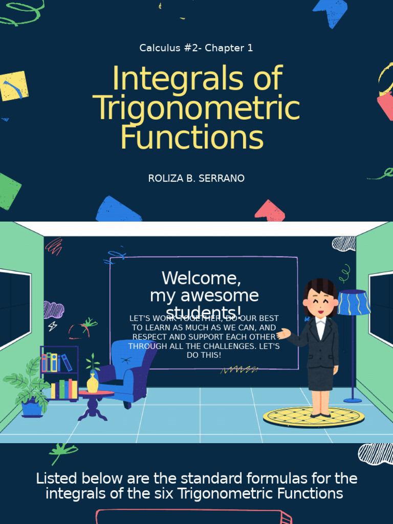 Calculus 1 Chapter 1 Integrals of Trigonometric Functions | PDF | Trigonometric Functions | Integral
