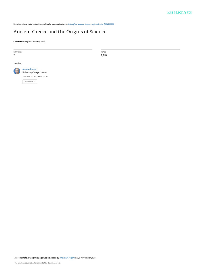 Ancient Greece: Birthplace of Science | PDF | Science | Relativism