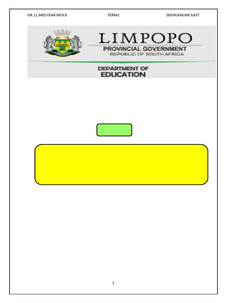 2023 LP Geog GR 11 June Mock QP | PDF | Wound | Atmospheric Circulation