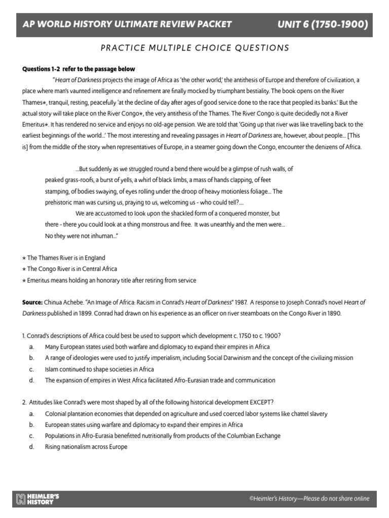 Unit 6 Multiple Choice Questions | PDF | Peru | Capitalism