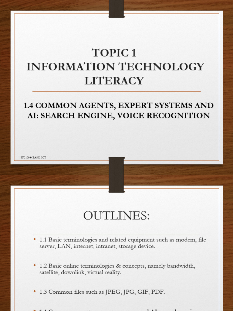 CHAPTER 1- INFORMATION TECHNOLOGY LITERACY (1.4) | PDF | Artificial ...